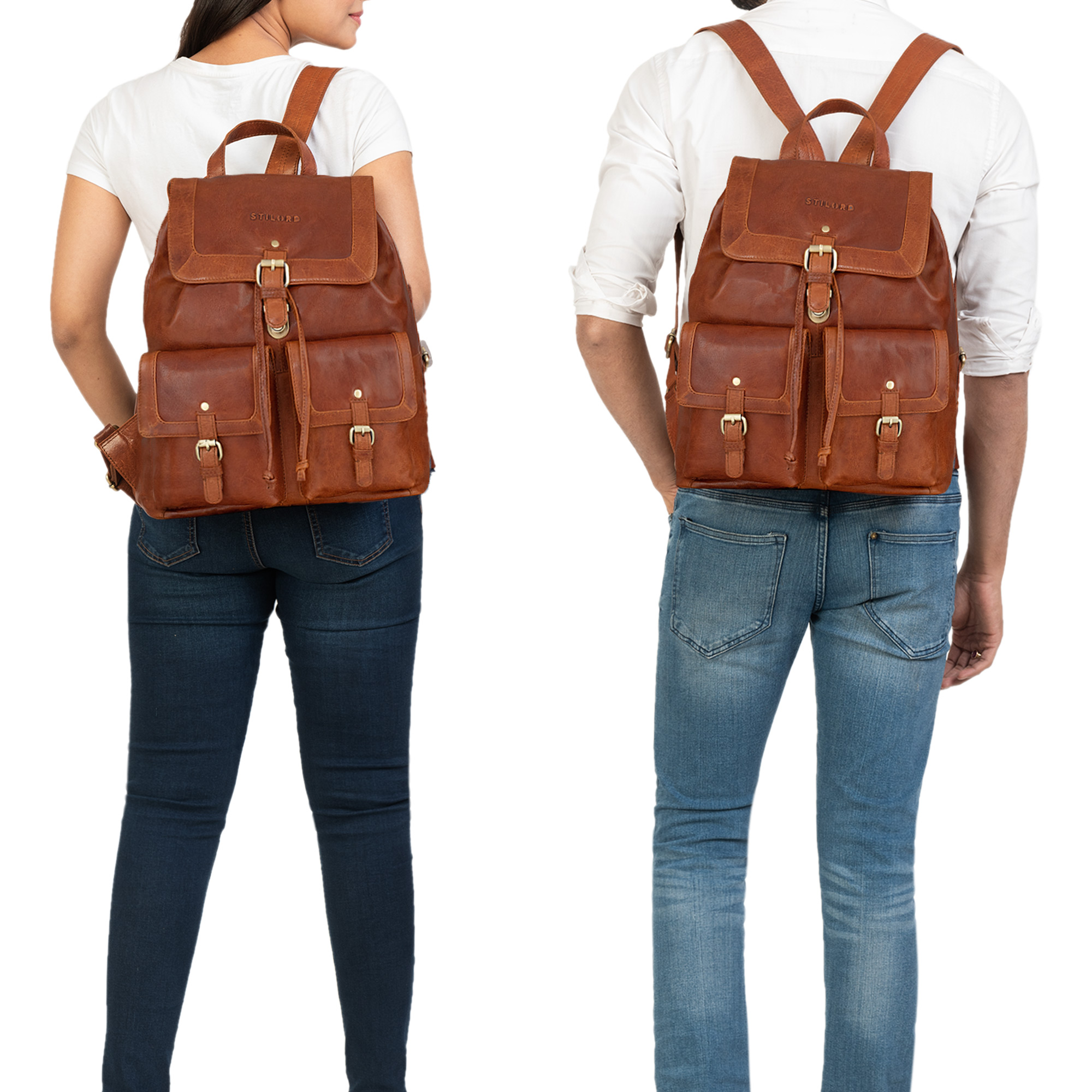 "Nora" Ladies Vintage Leather Rucksack | STILORD