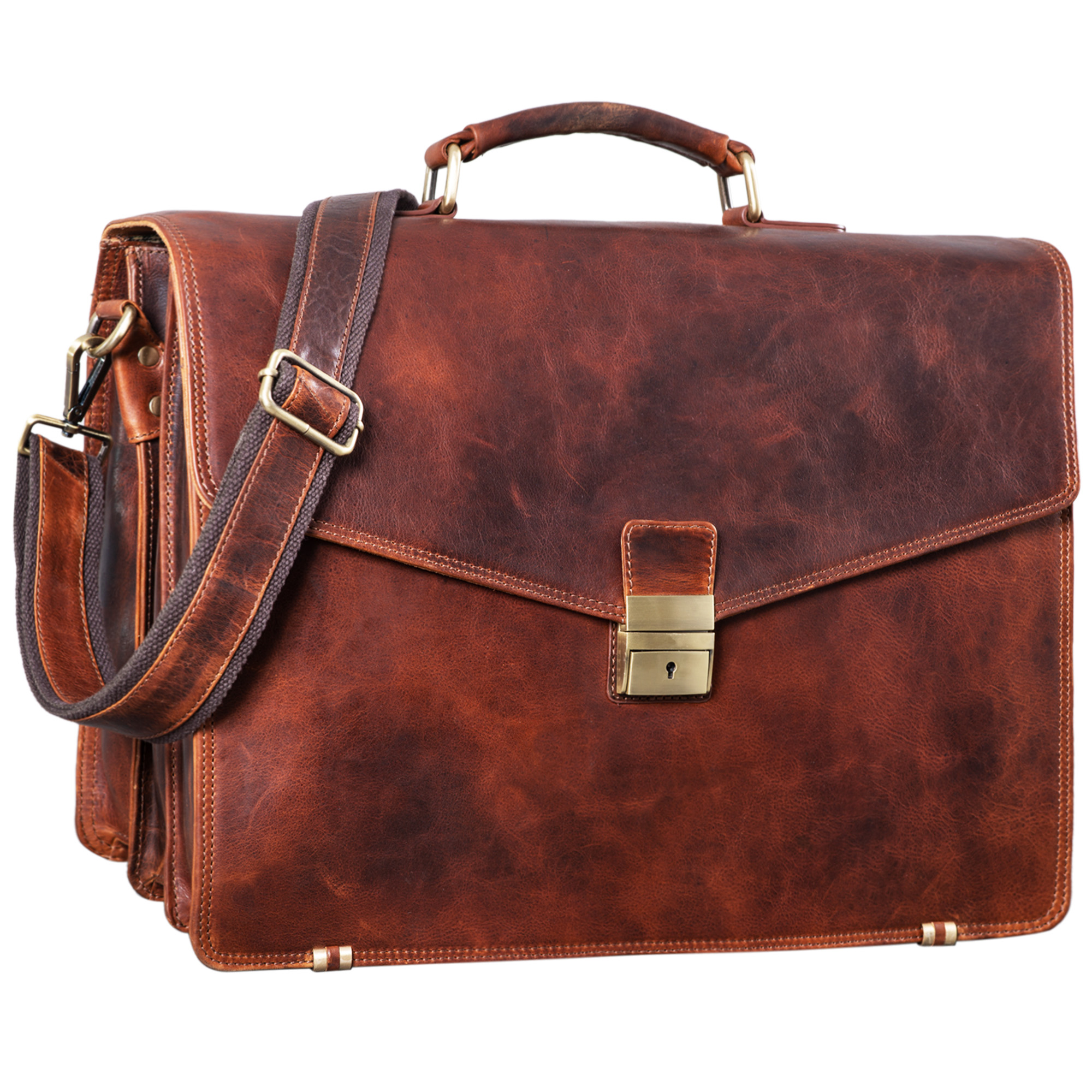 "Morpheus" Briefcase Leather Men Large | STILORD