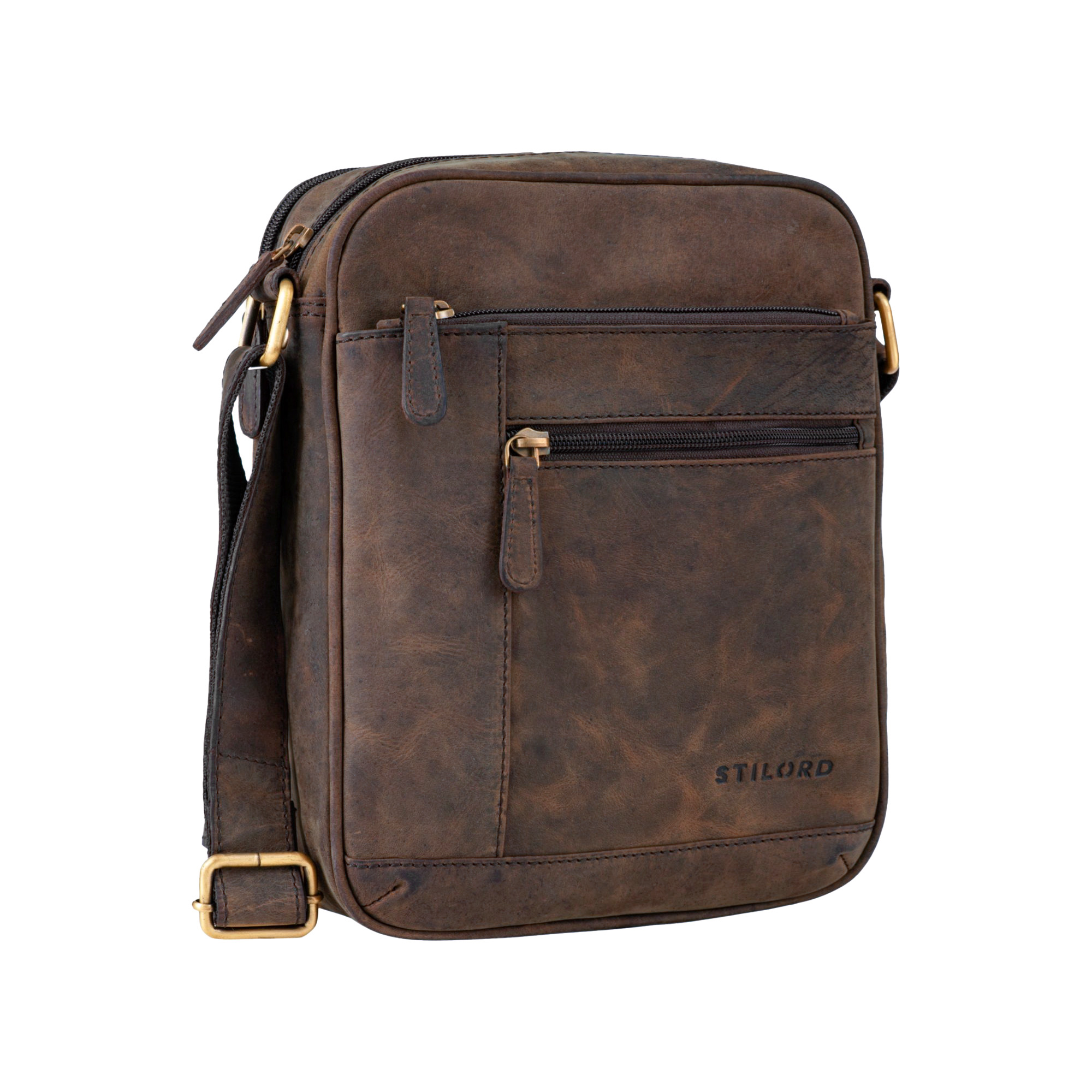 "Diego" Vintage Mens Bag Leather | STILORD