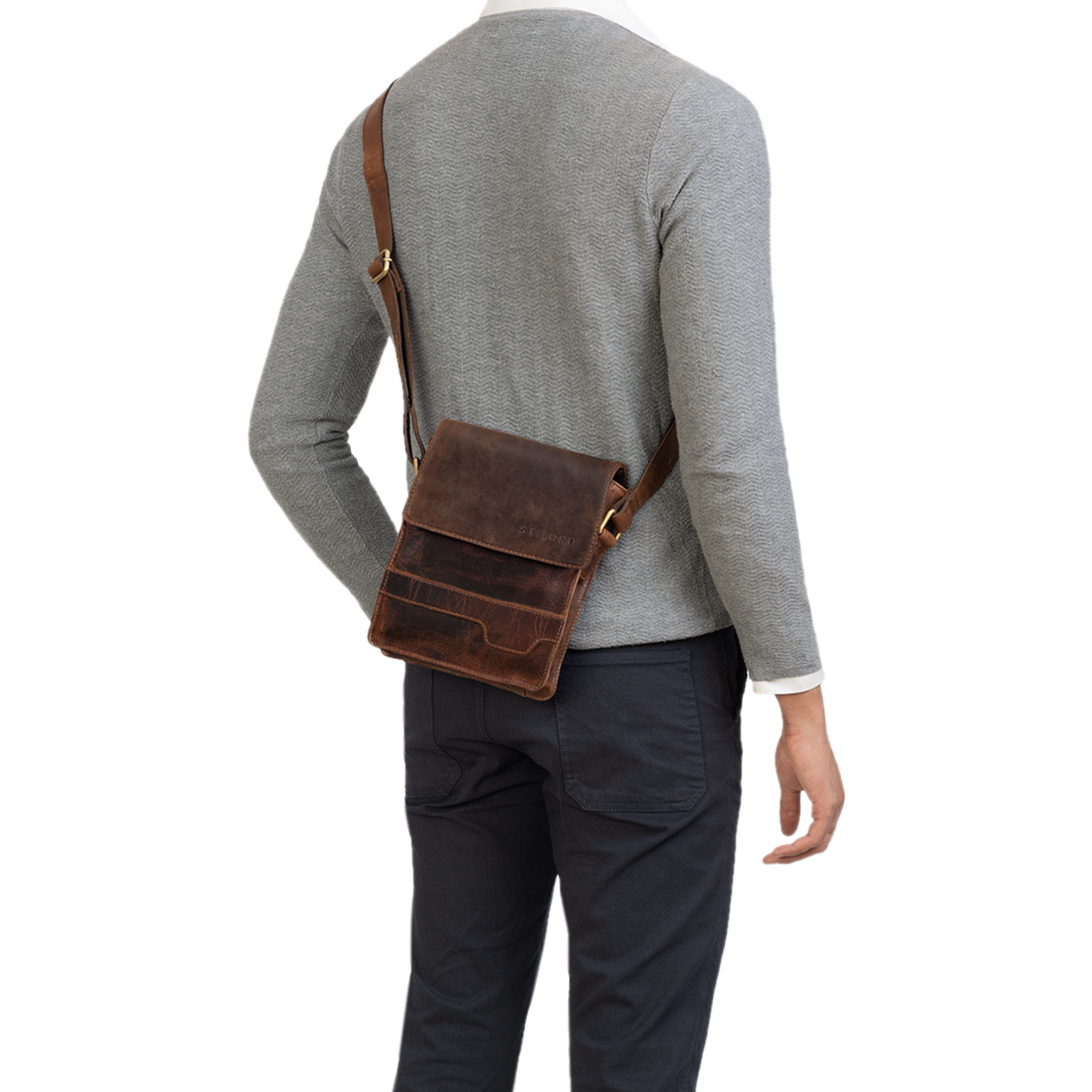 "Sven" heren handtas lederen schoudertas | STILORD