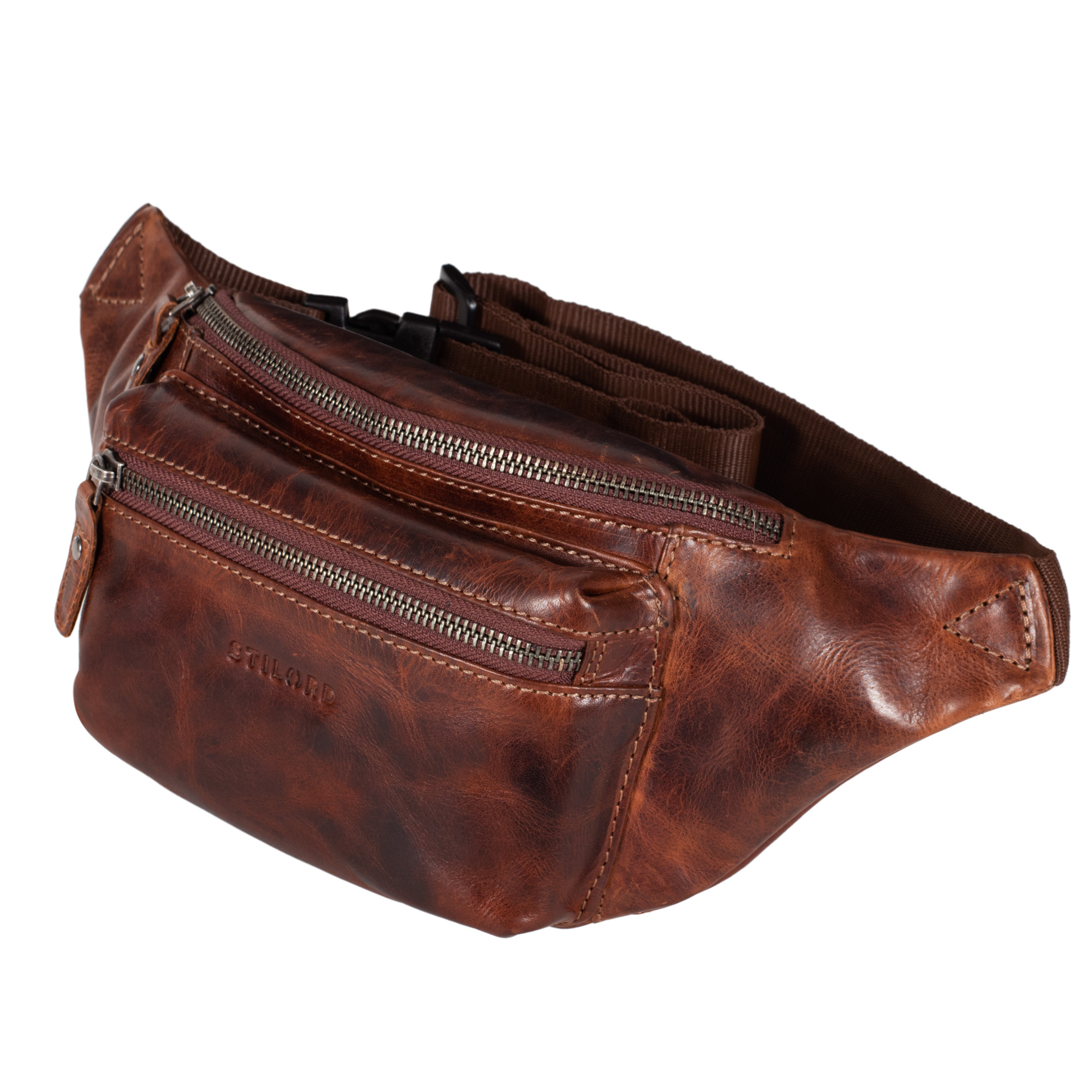 "Portland" Vintage Bum Bag Leather | STILORD