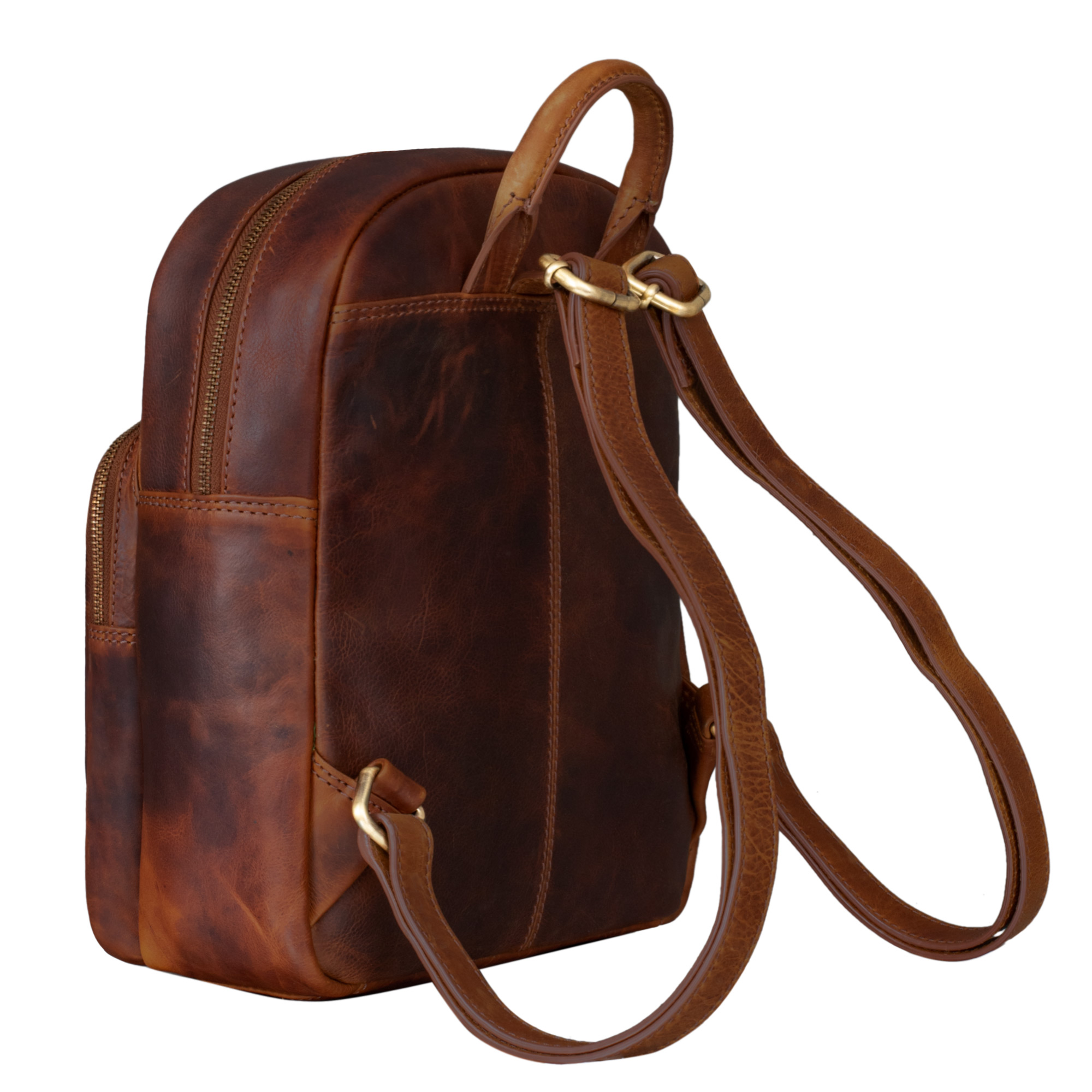 "Alba" Small Leather Backpack Women | STILORD