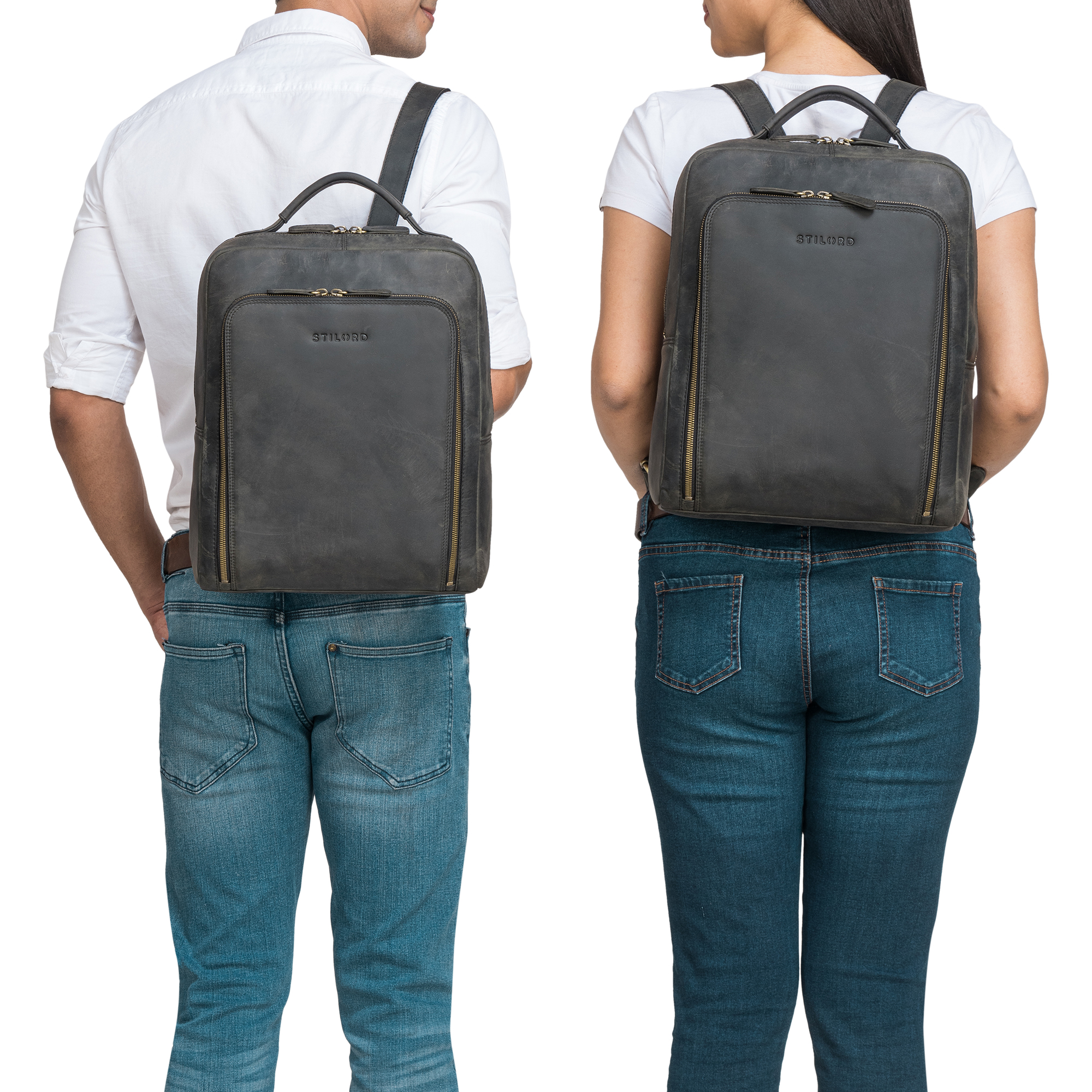 "Orlando" Mens Work Backpack Leather | STILORD
