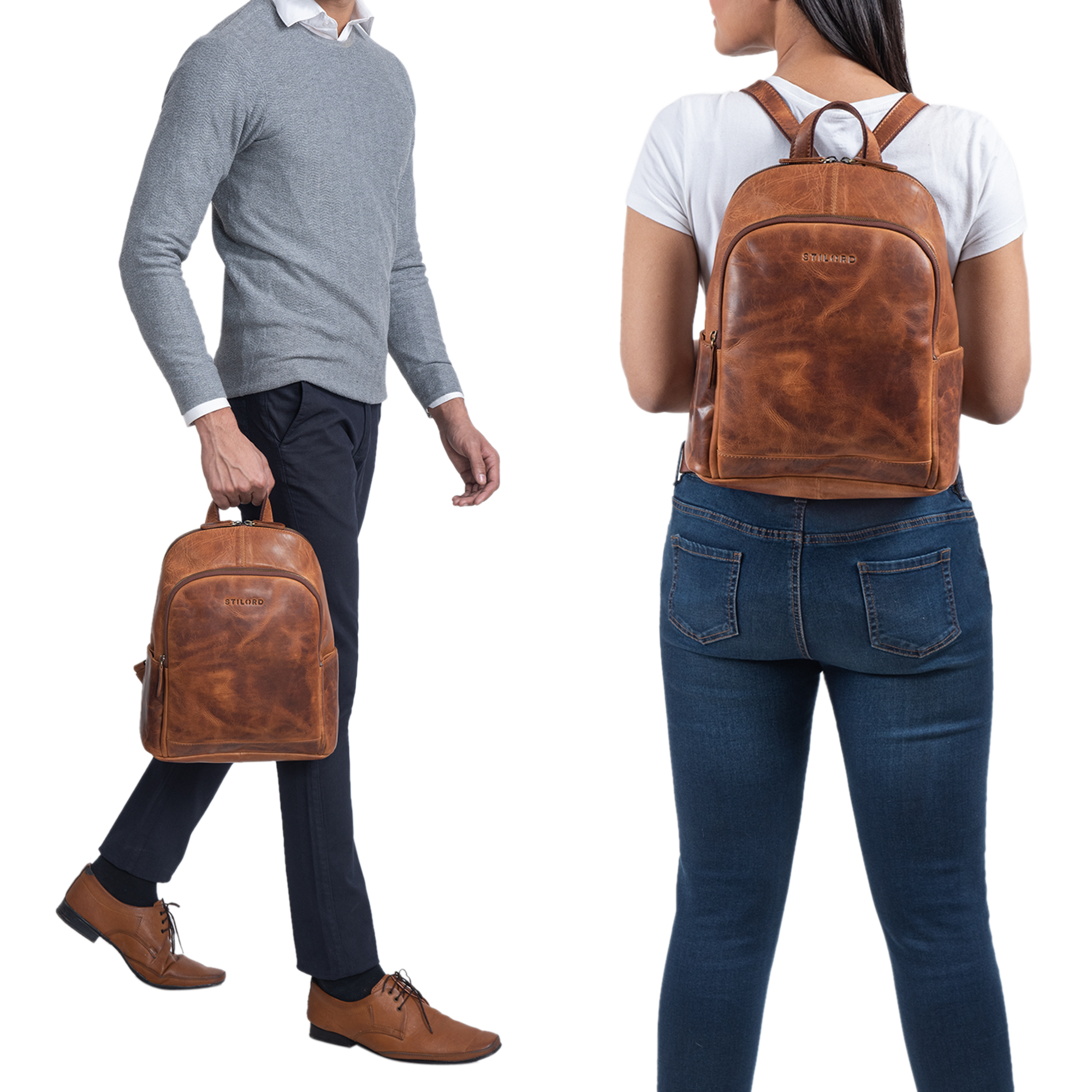 "Porter" Vintage Daypack Leather Backpack | STILORD
