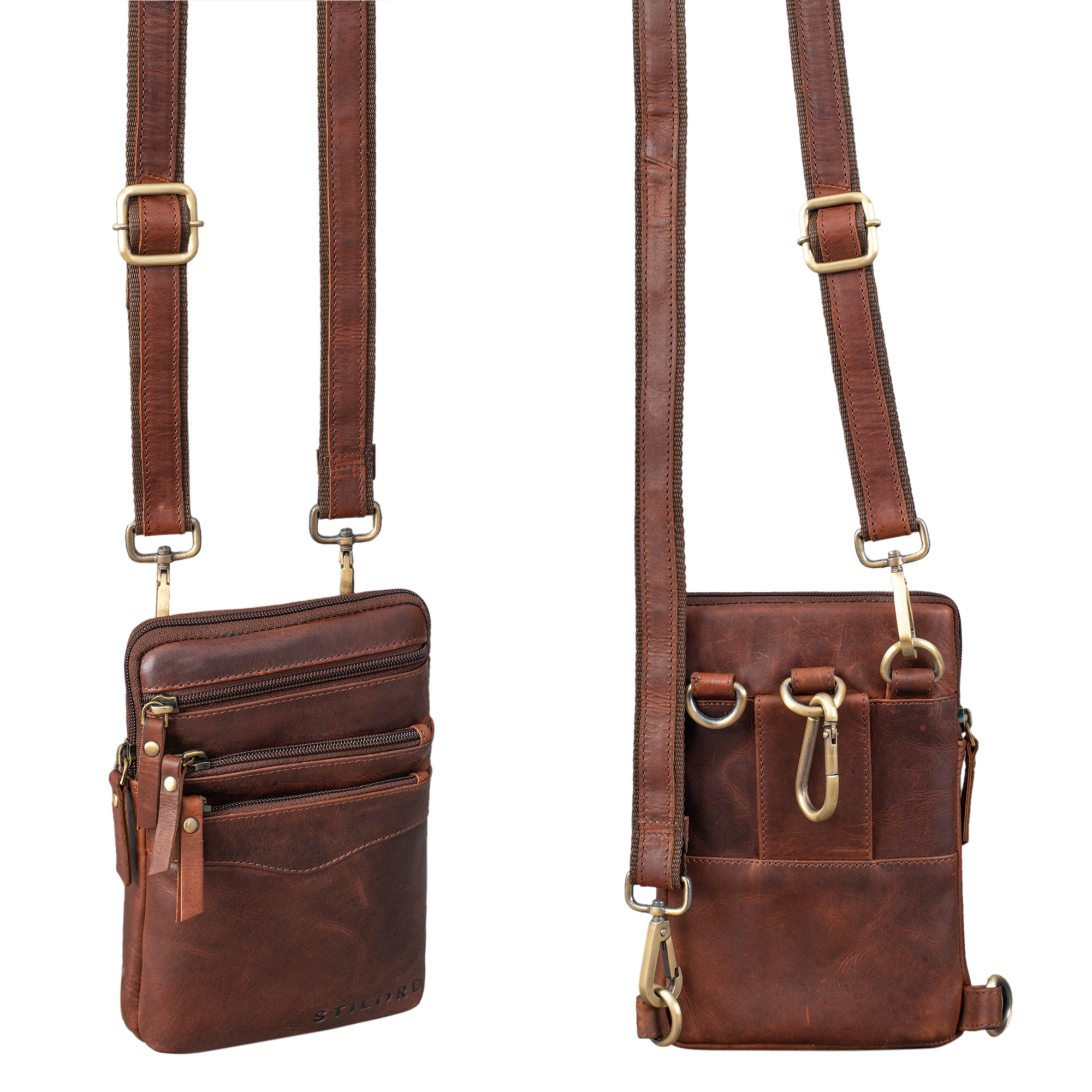"Aria" Chest bag leather small | STILORD