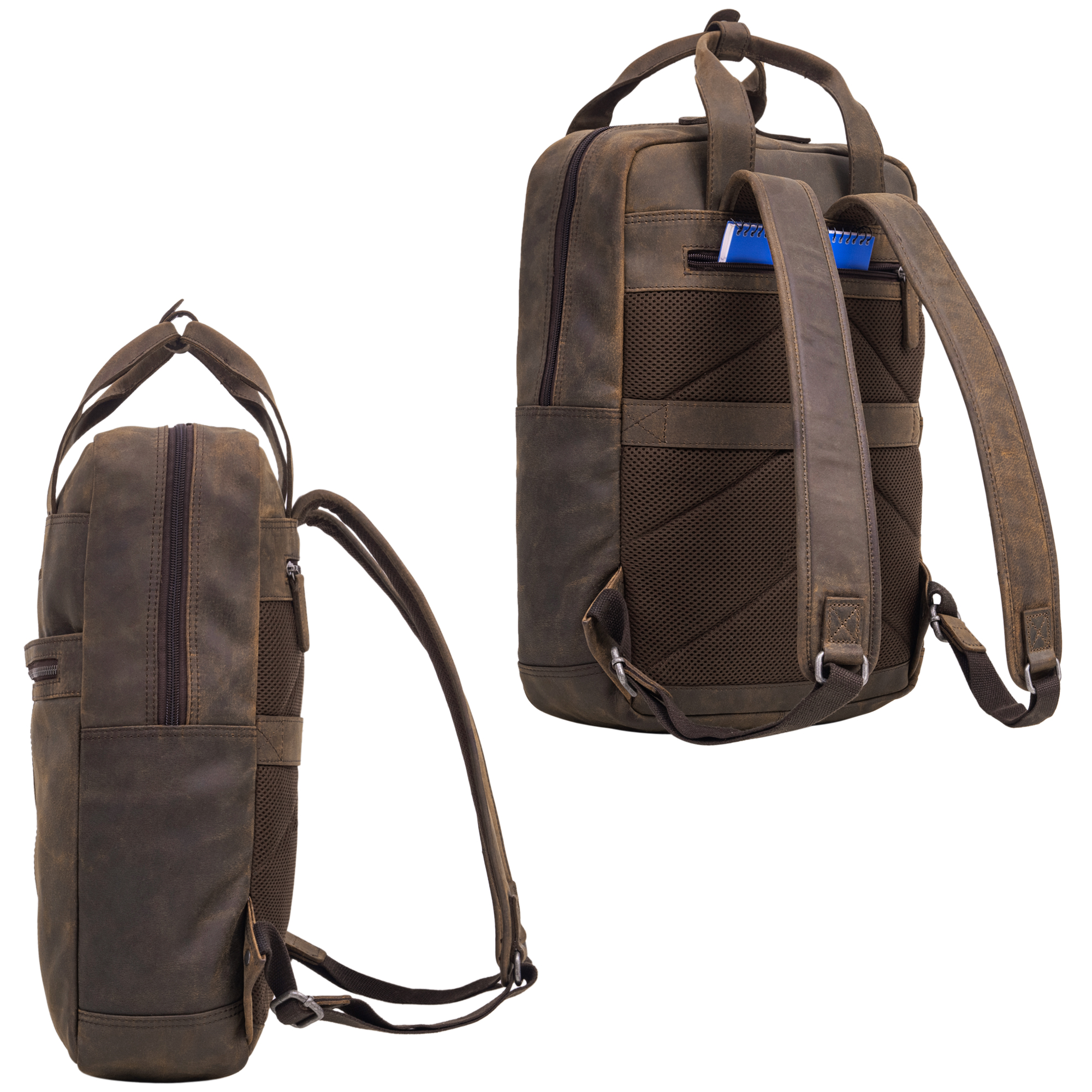 "Bryn" Backpack Laptop Bag Leather | STILORD