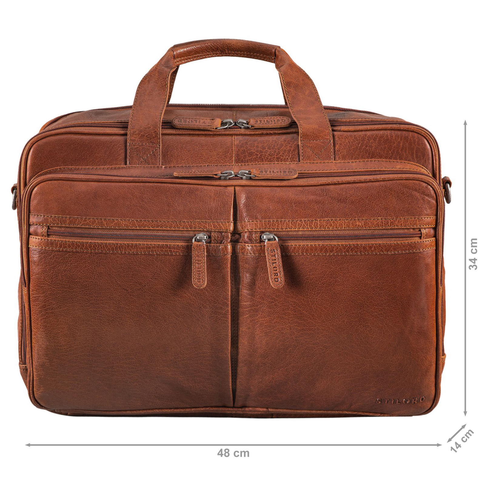 "Gigantus" XXL Laptoptas 17.3 Inch Leder | STILORD