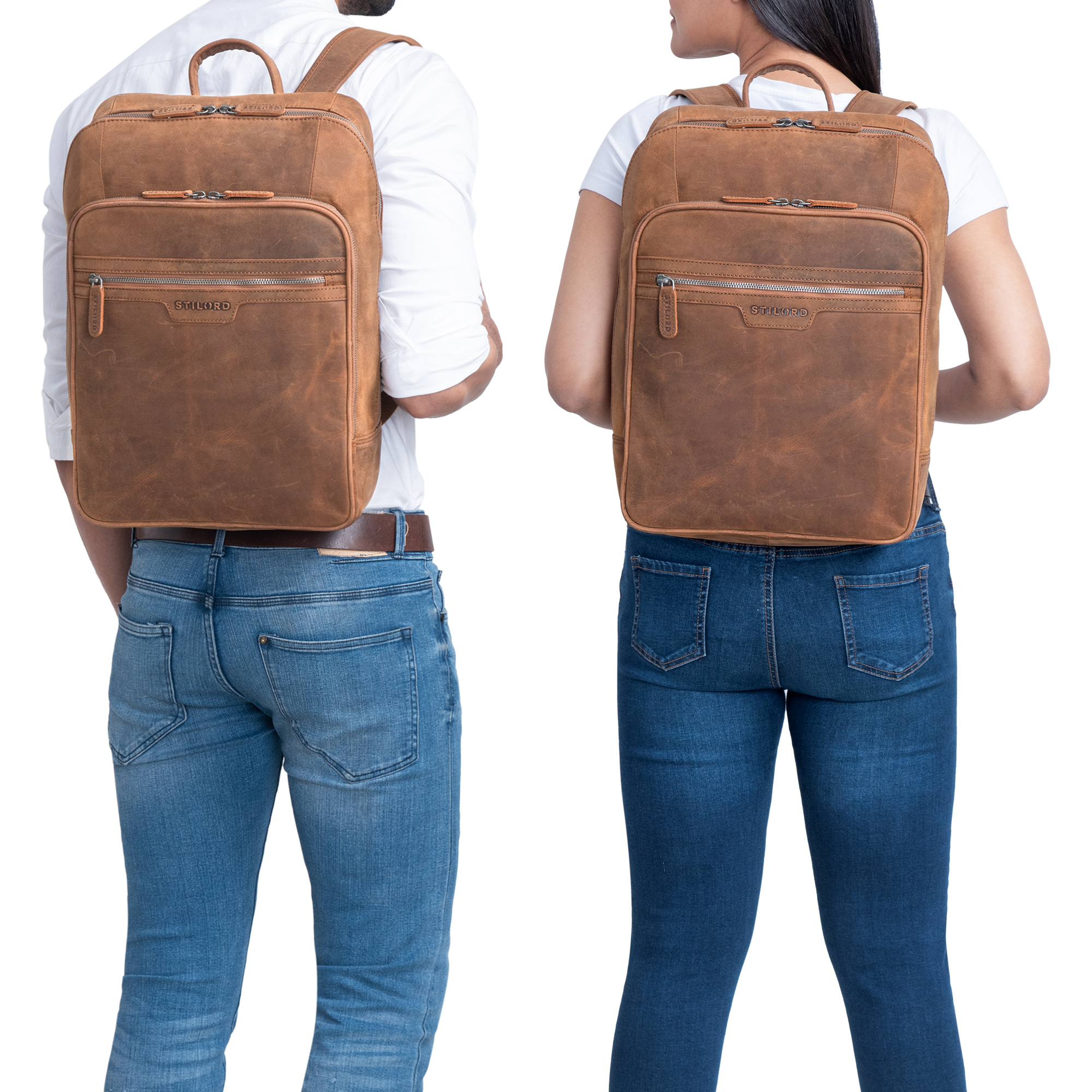 "Malik" Large Work Backpack Leather | STILORD