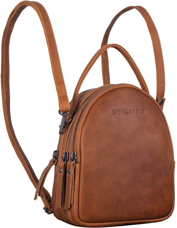 "Stacy" Small Backpack Handbag Leather | STILORD