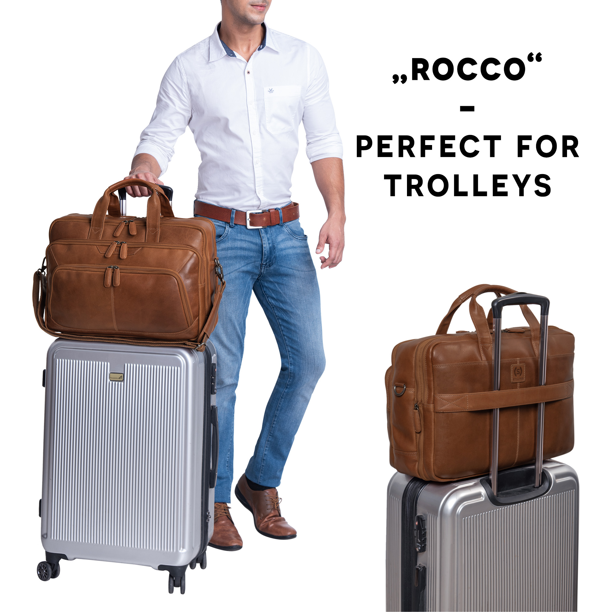 "Rocco" Kožená aktovka pánská velká | STILORD