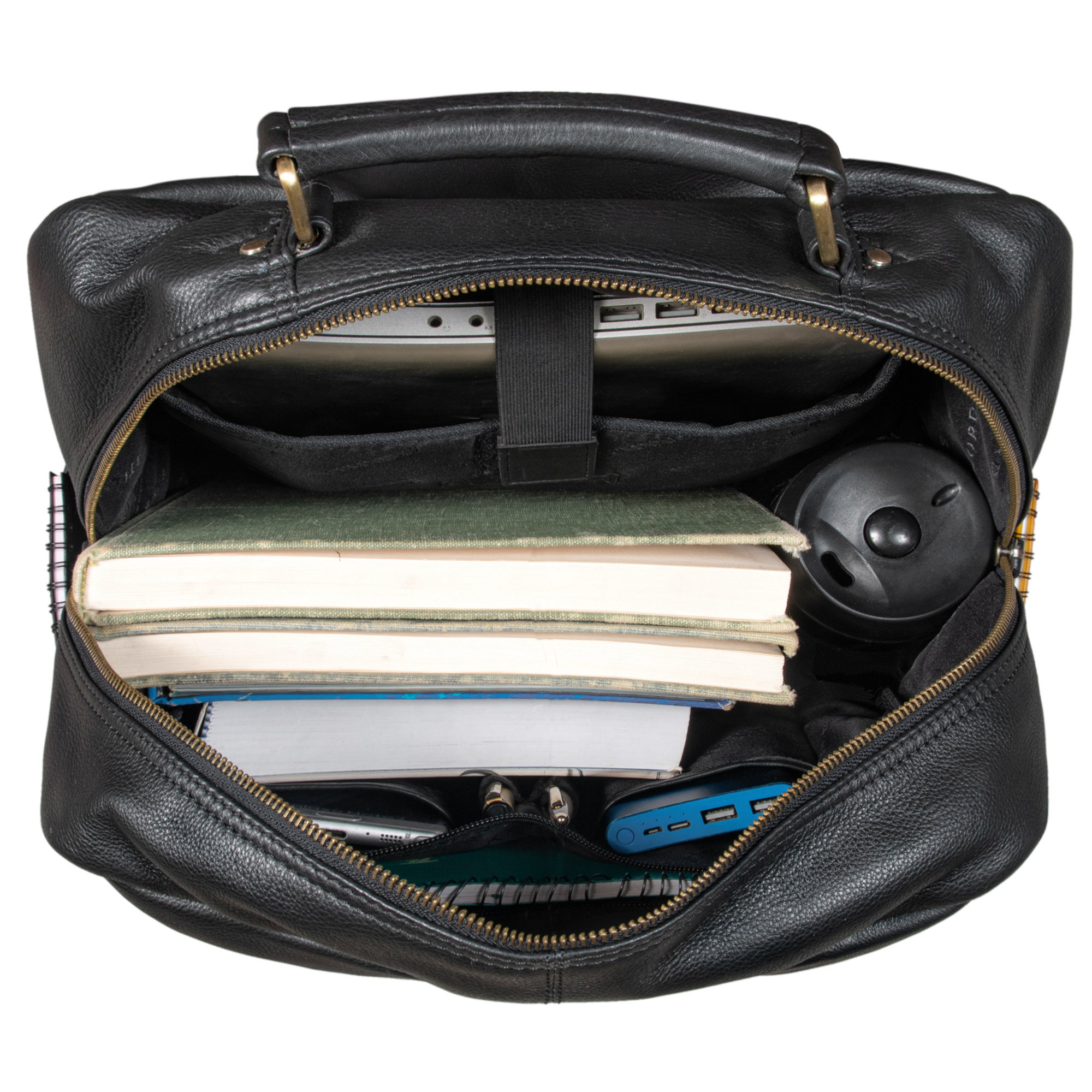 "Isa" Teacher Backpack Leather Large Vintage | STILORD