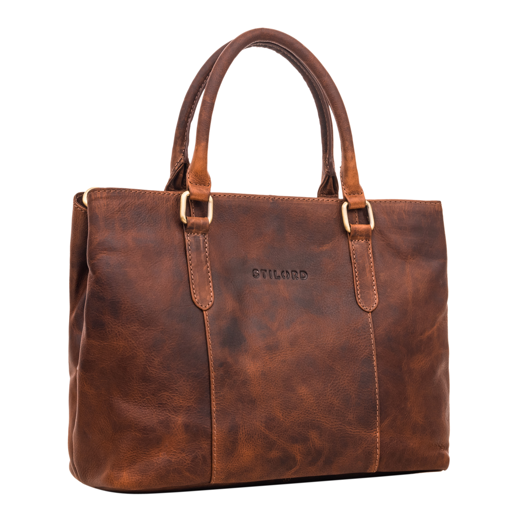 "Lexa" Grote Leren Handtas Dames Vintage | STILORD