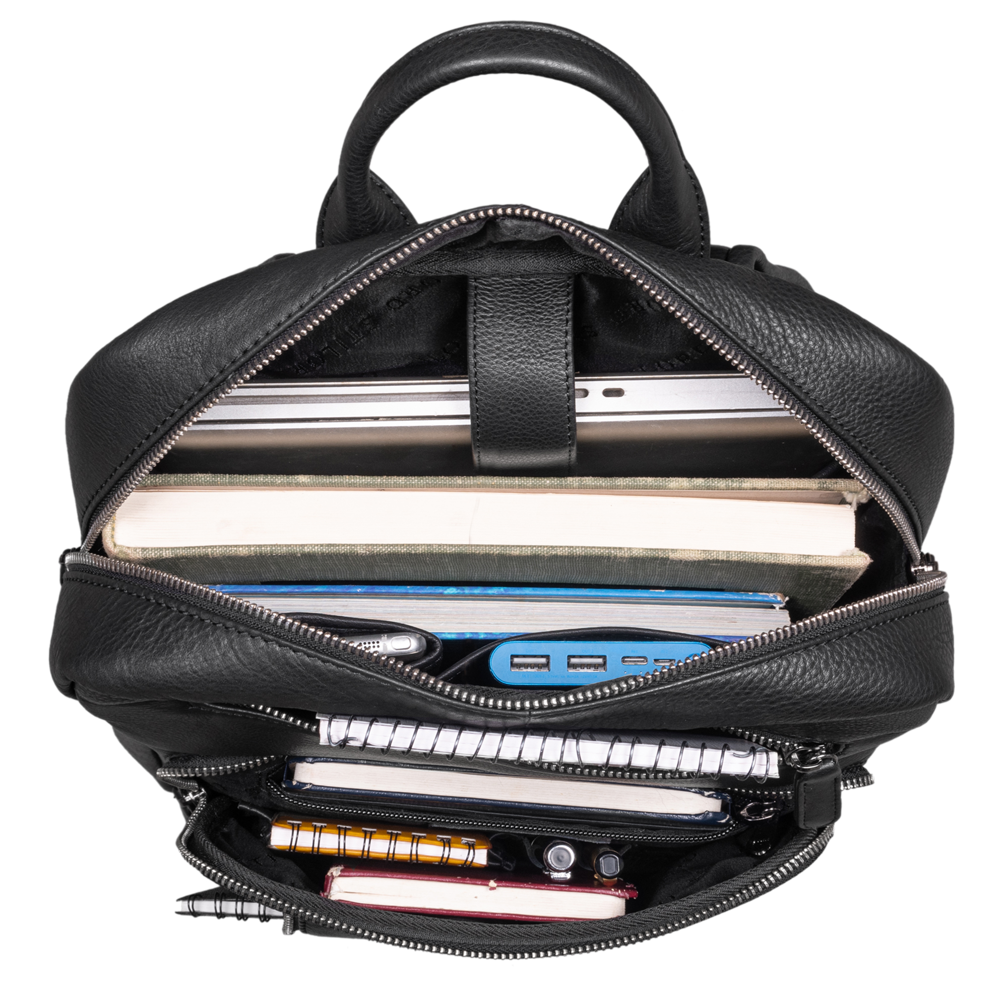 "Valera" Leather Business Backpack Many Compartments | STILORD