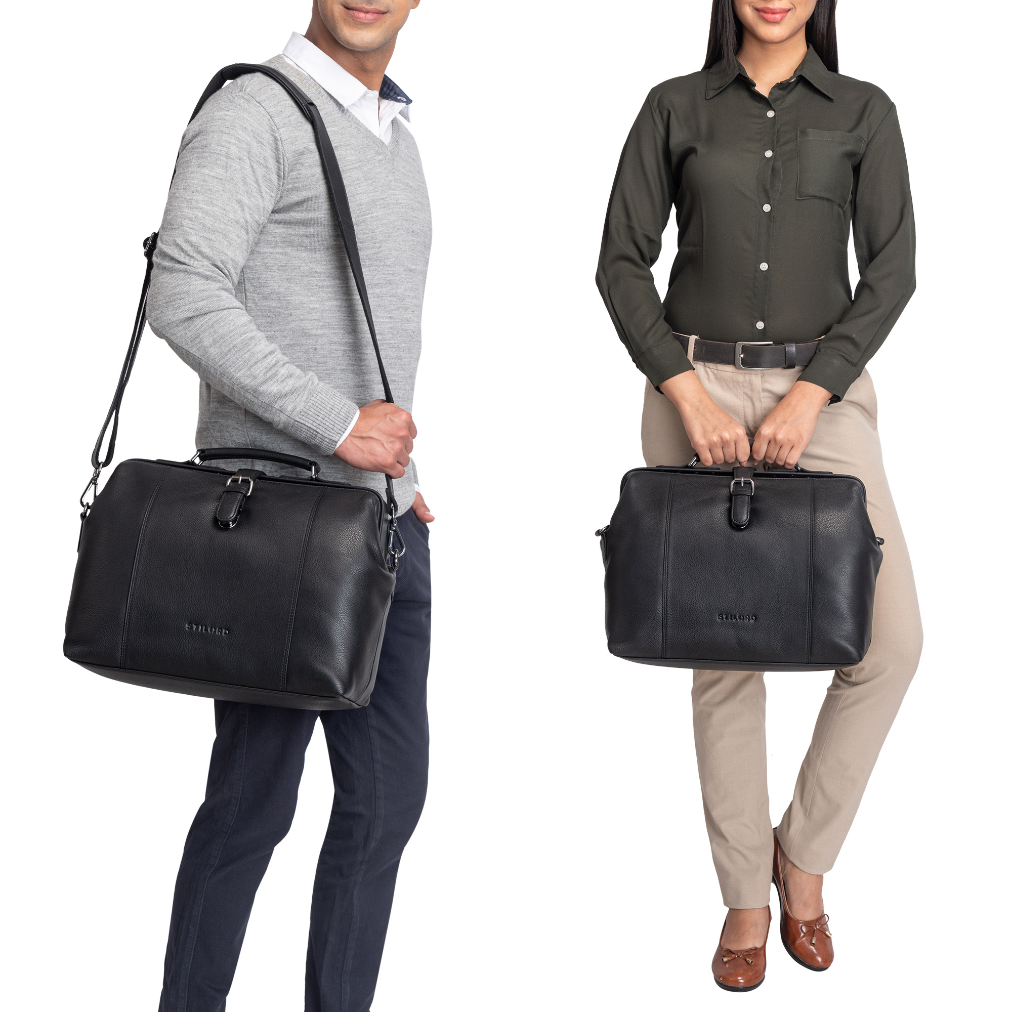 STILORD "Johannes" Vintage Doctor's Bag Leather | STILORD