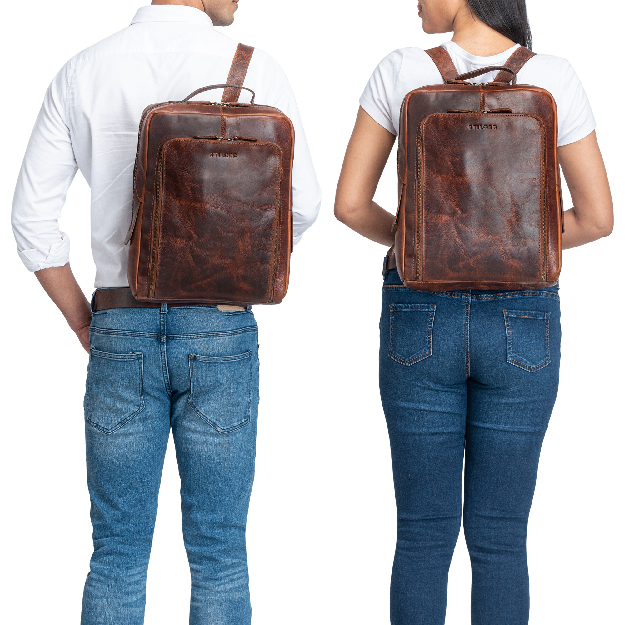 "Daniele" Business Backpack Leather Men Women | STILORD