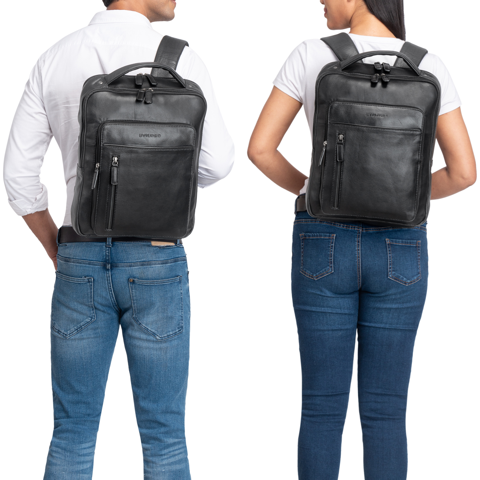 "Tory" Leather Backpack Large Men Women | STILORD