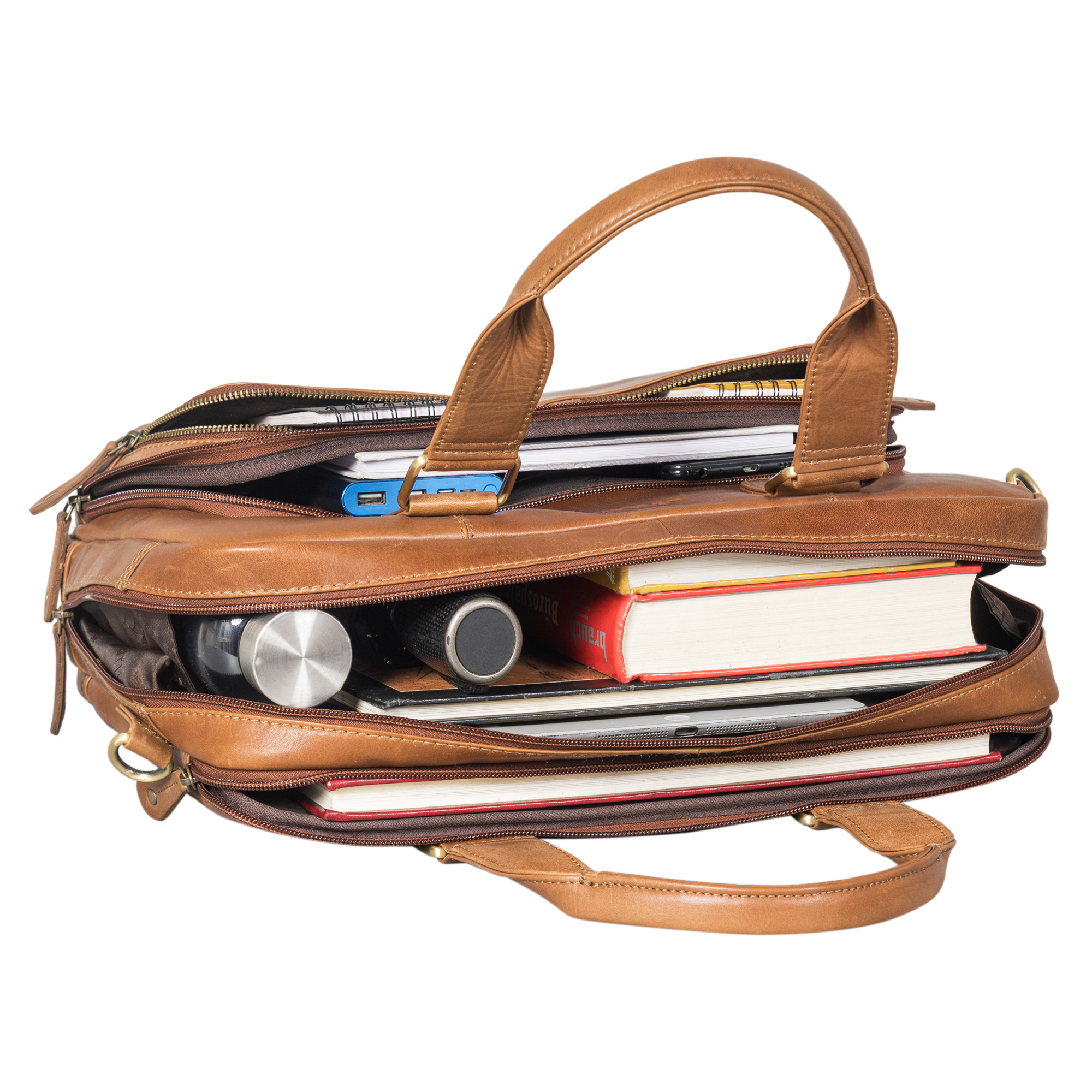 "Sheldon" Smart Briefcase Men and Women Leather | STILORD