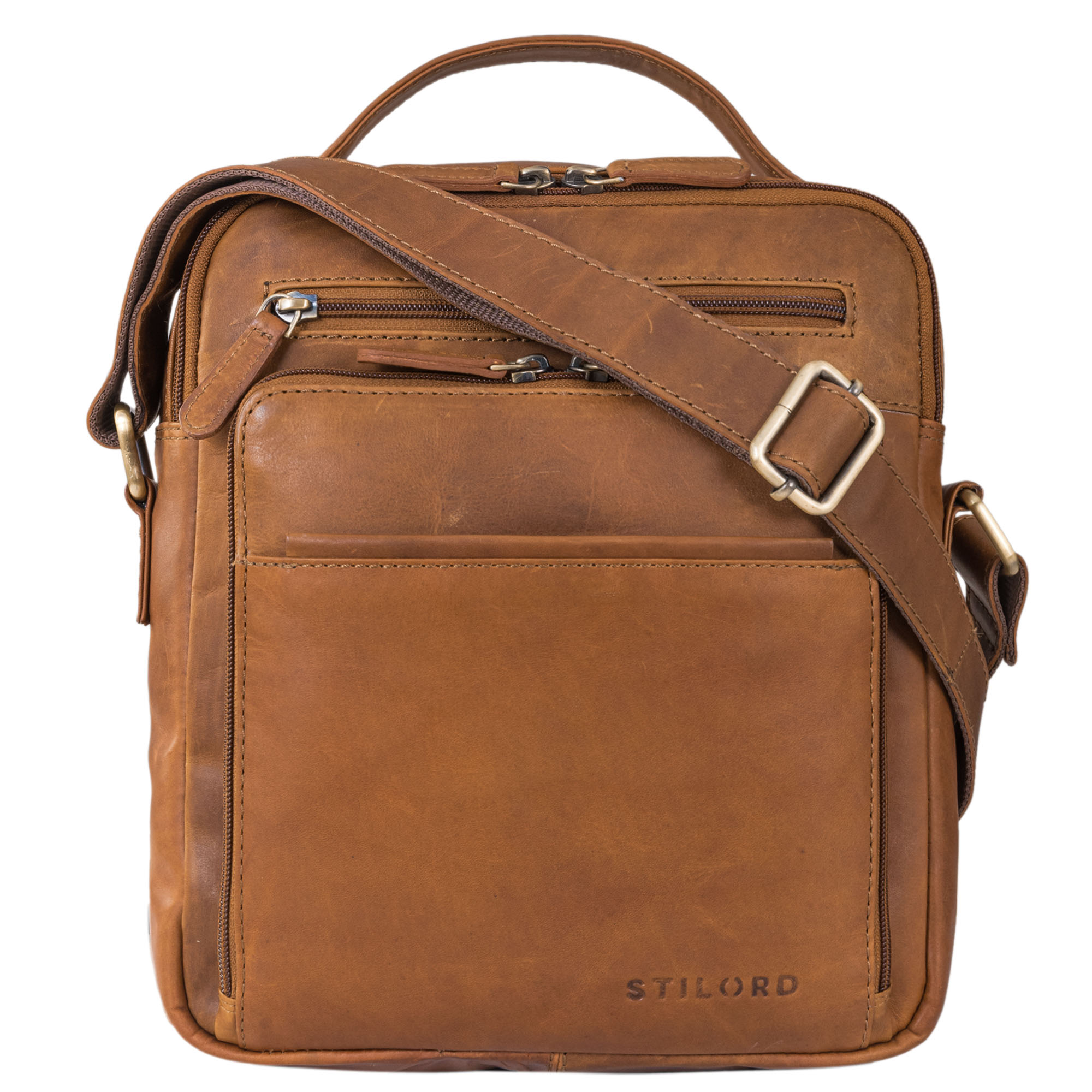 "Ivan" Fashionable Mens Handbag Premium Leather | STILORD