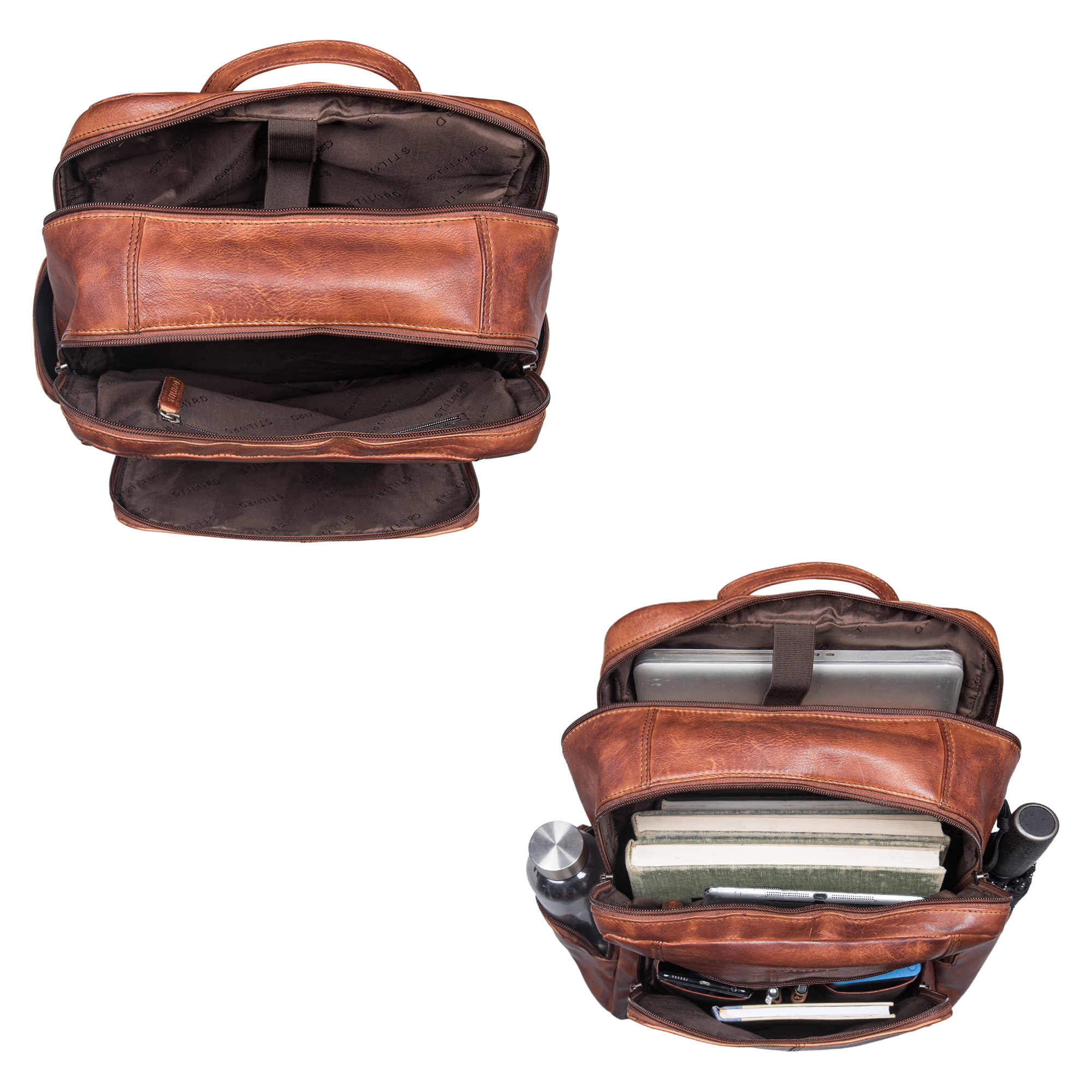 "Marlin" Elegant Laptop Rucksack Leather | STILORD