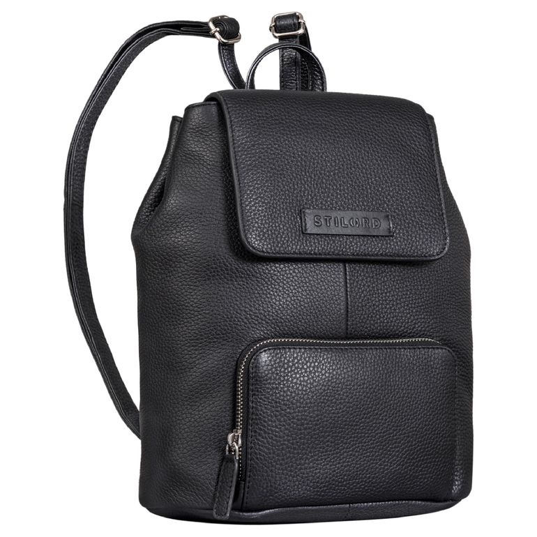 "Johanna" Small Leather Backpack Ladies Modern | STILORD