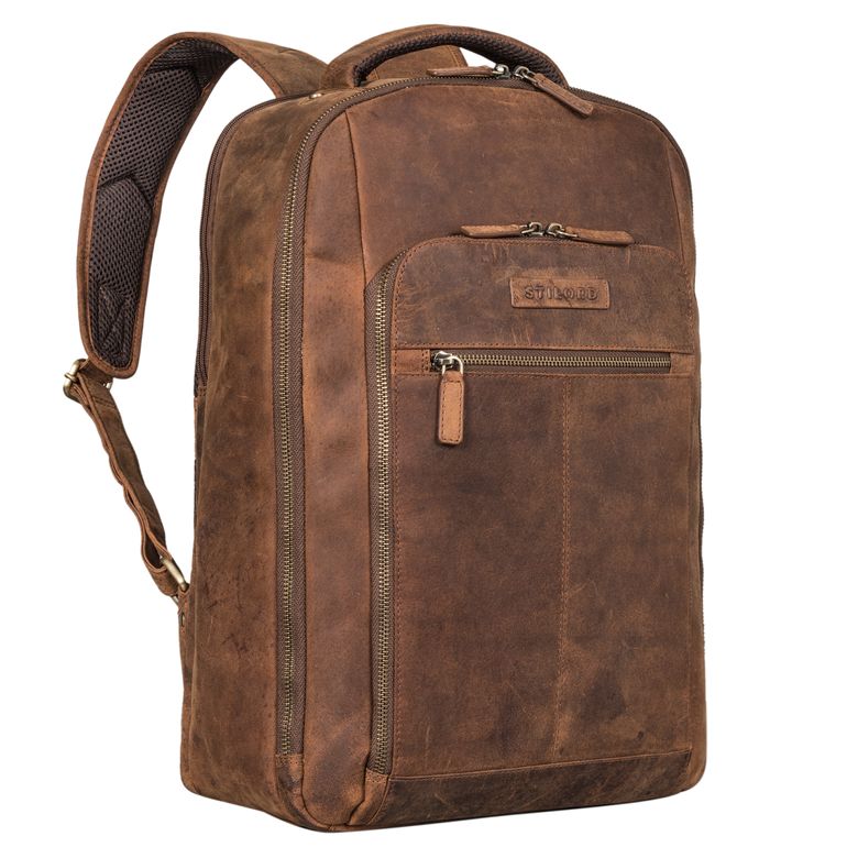 "Gustav" Vintage Business Rugzak Leren | STILORD