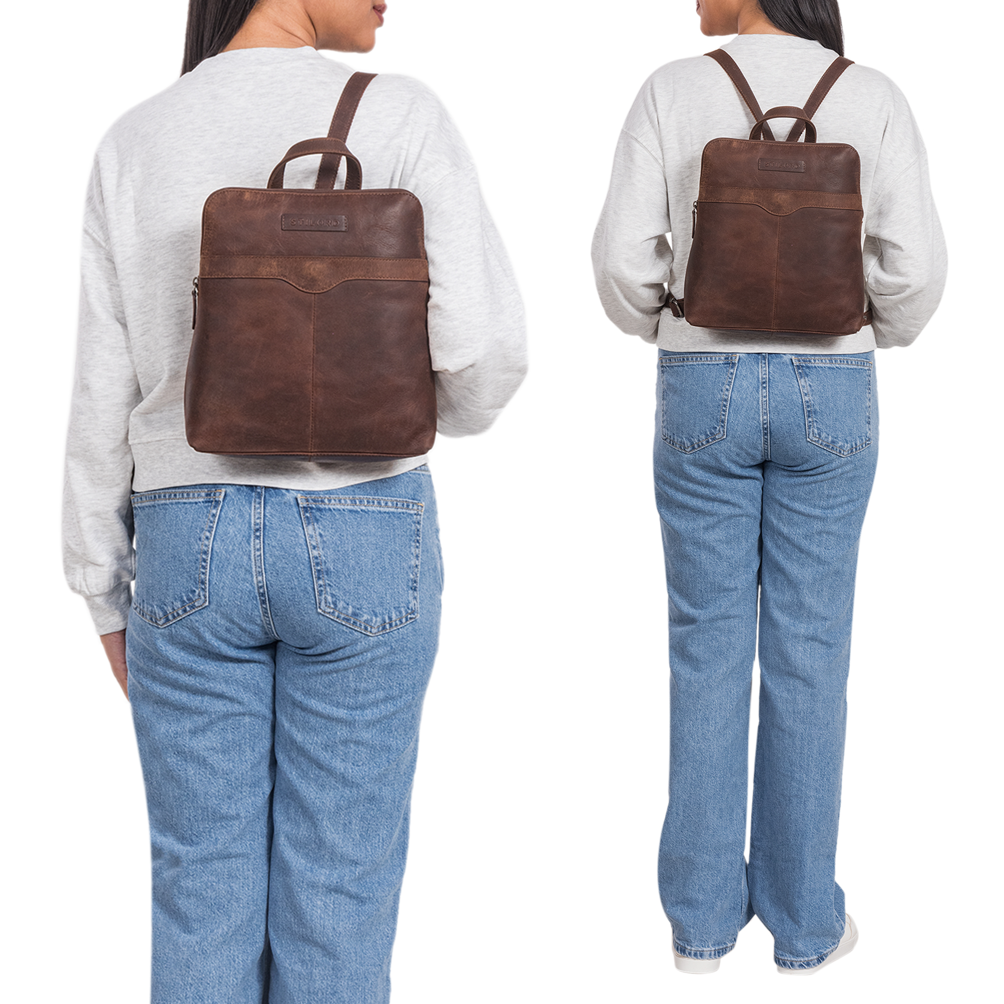 "Heidi" Elegant Leather Backpack Ladies Genuine Leather | STILORD