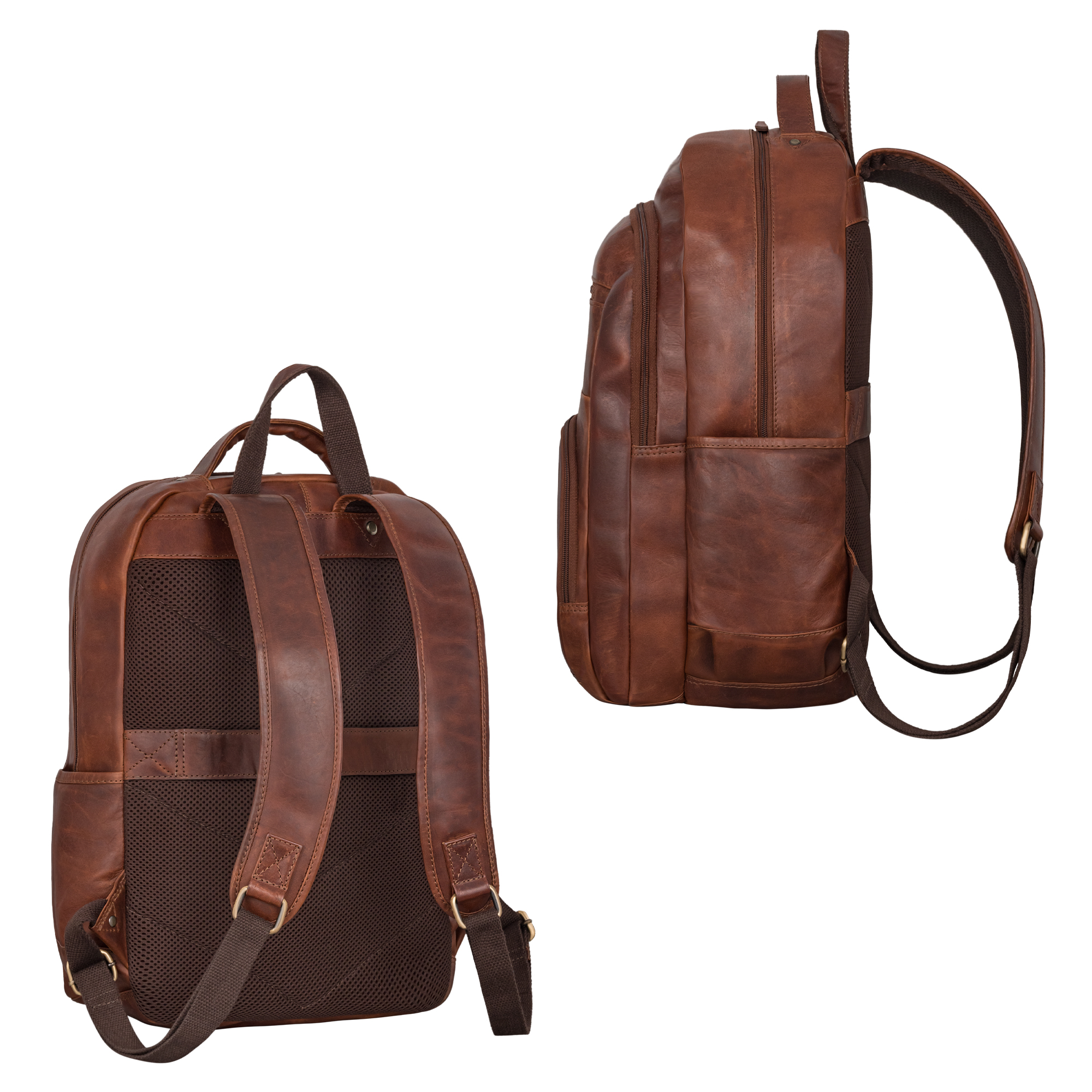 "Pierre" leren business rugzak mannen en vrouwen | STILORD