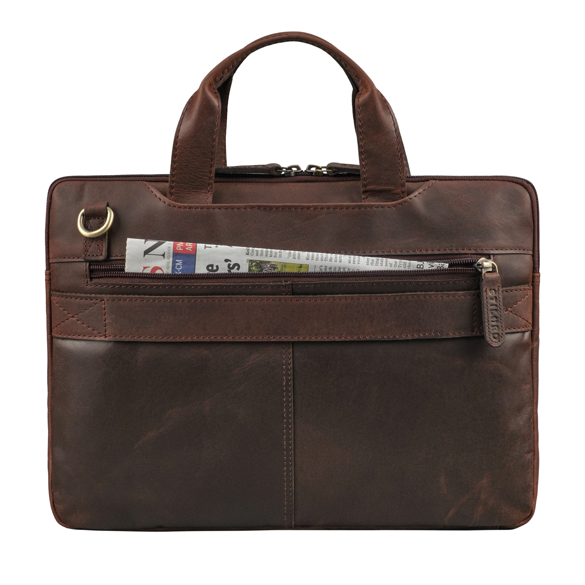 "Ross" Leather Laptop Case 14 Inch Slim | STILORD