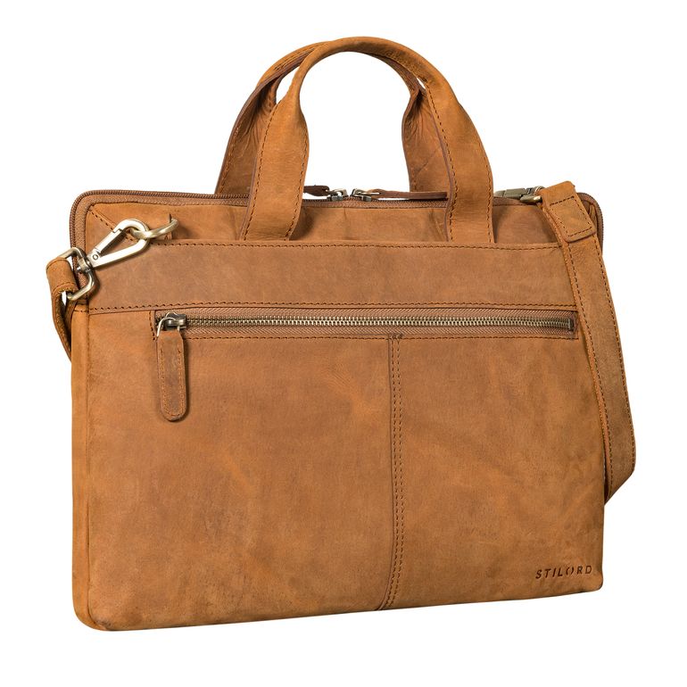 "Ross" Leather Laptop Case 14 Inch Slim | STILORD
