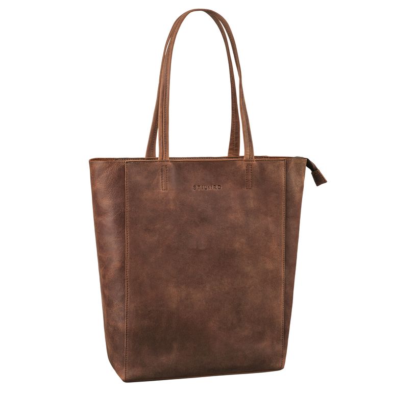 "Chelsea" Vintage Shopper Leren Handtas Dames Groot | STILORD