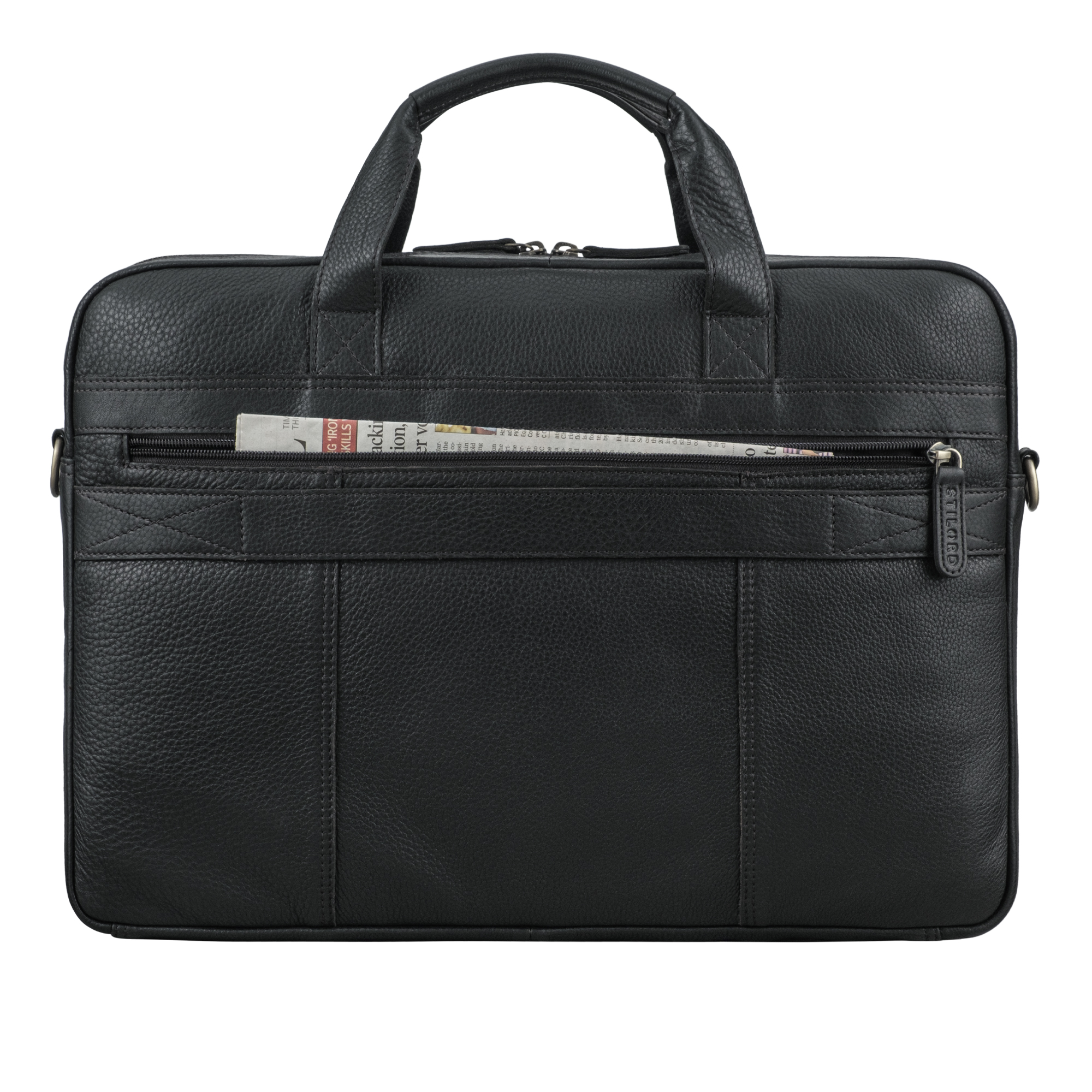 "Cyrus" Taška na Notebook 17 Palcová Kožená Pánská Velká | STILORD