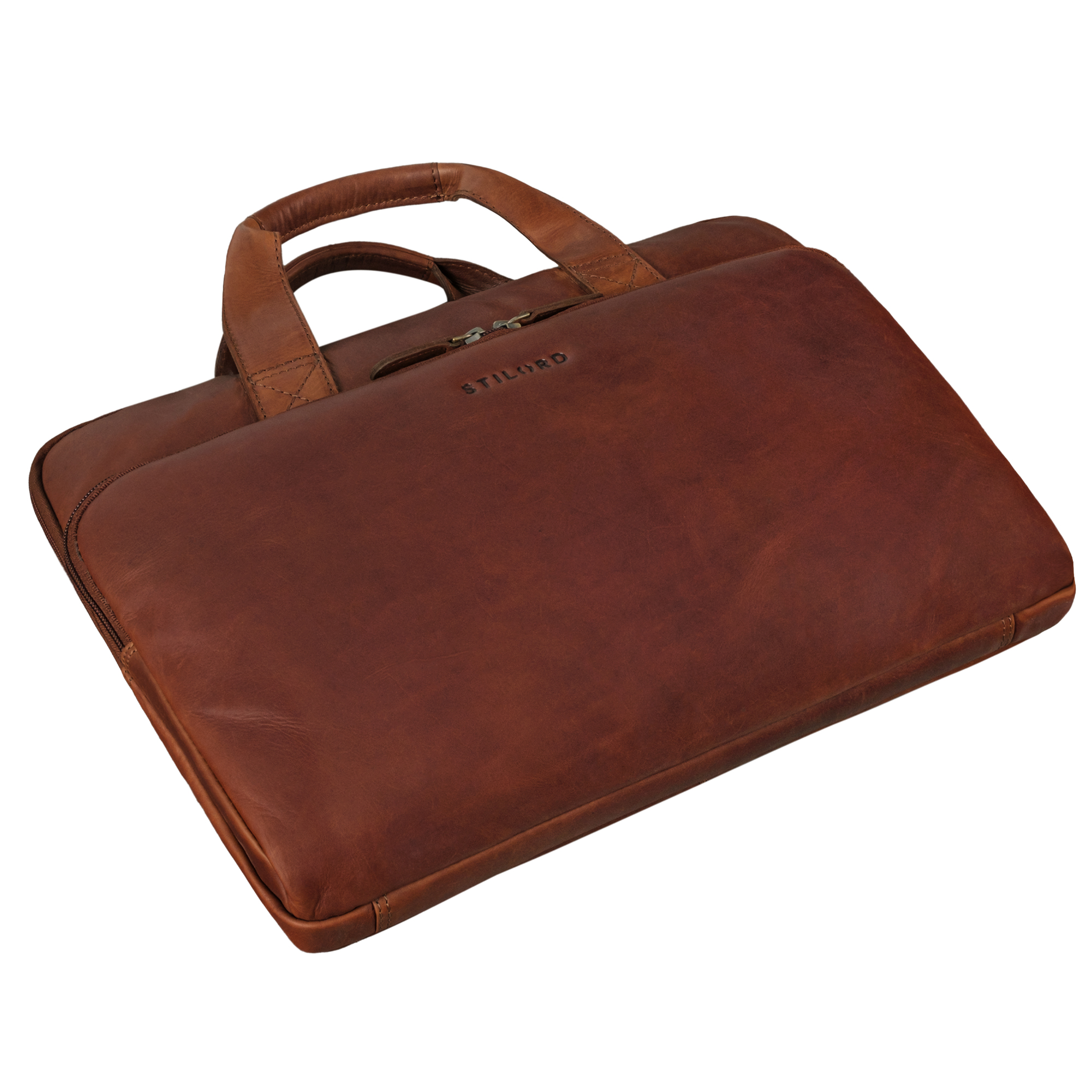 "Beau" Vintage Leather Laptop Bag 15.6 Inch | STILORD