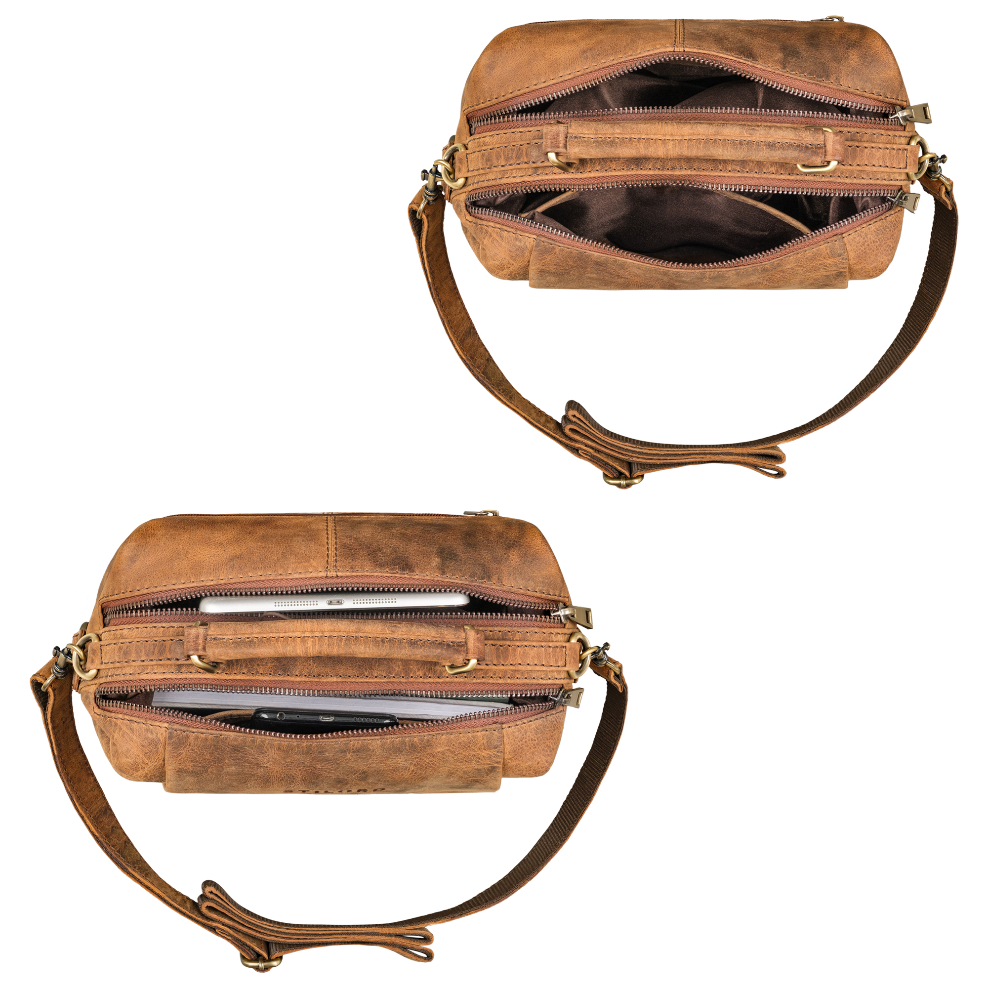 "Vera" Vintage Leather Shoulder Bag | STILORD