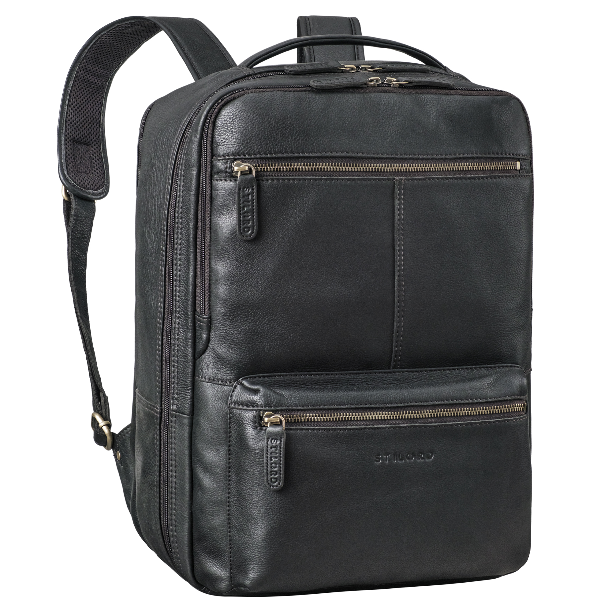 "Daryl" XL Laptop Backpack Mens 16 Inch Leather | STILORD