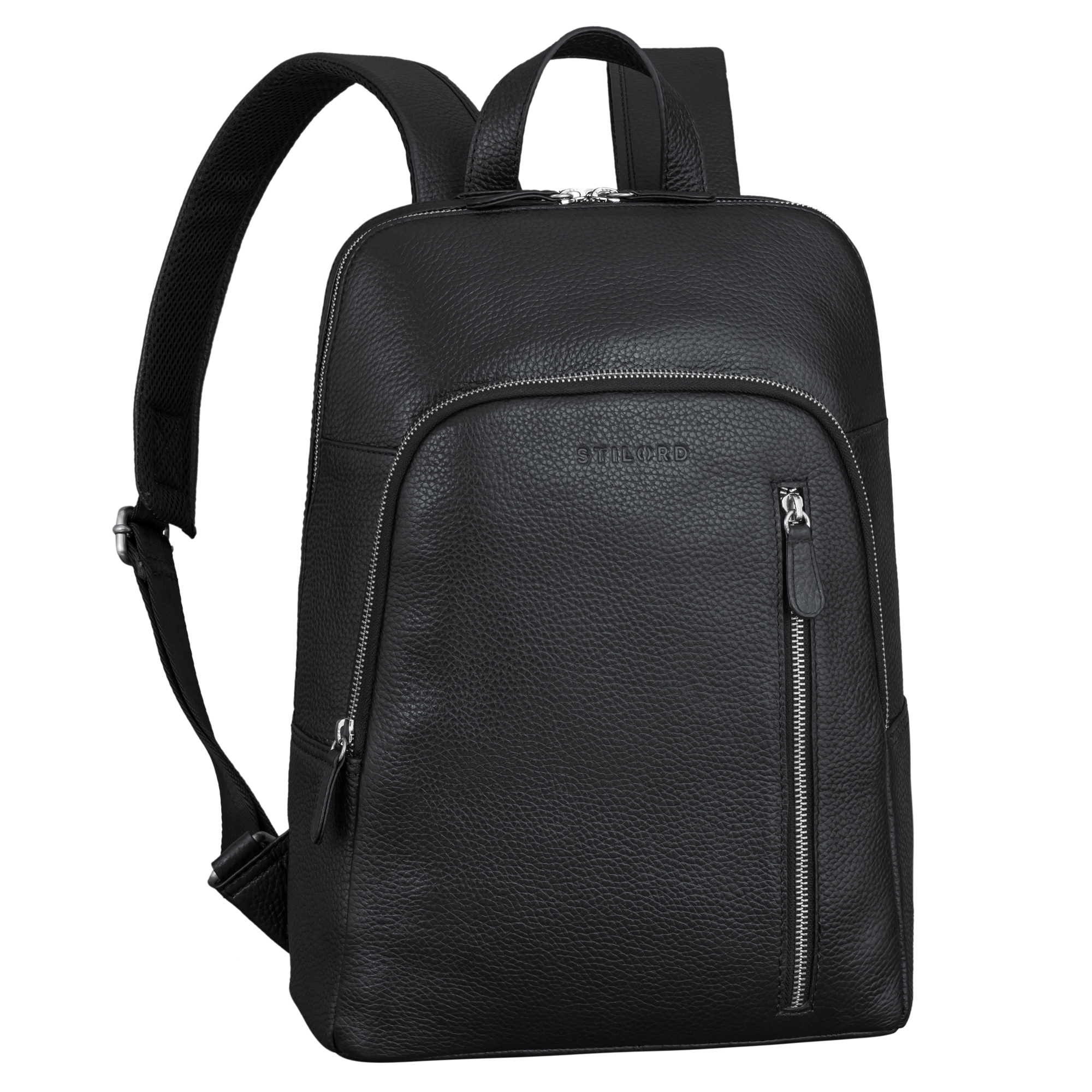 "Taron" Medium Leather Backpack with Laptop Compartment 13.3 Inch for ...