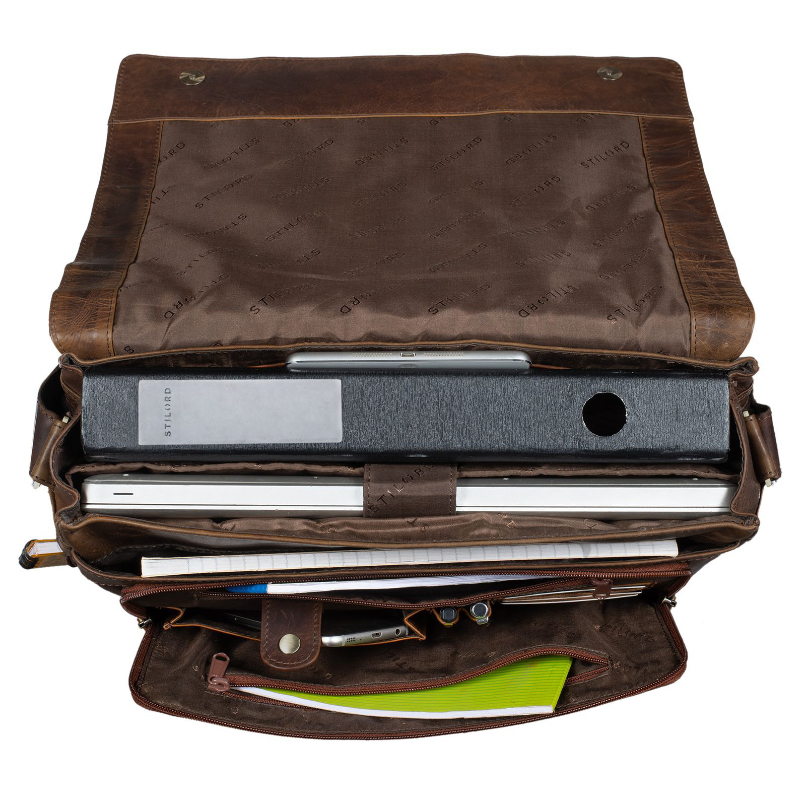 "Alex" Vintage kožená taška muži ženy | STILORD