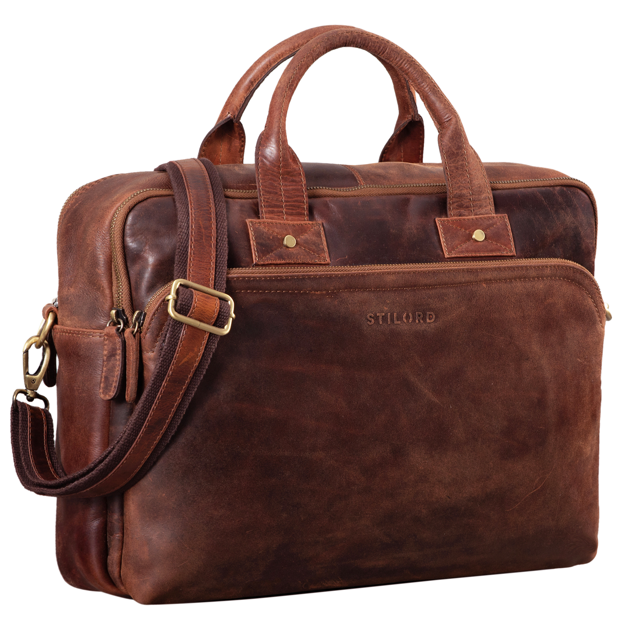 "Hector" Large Leather Business Bag | STILORD